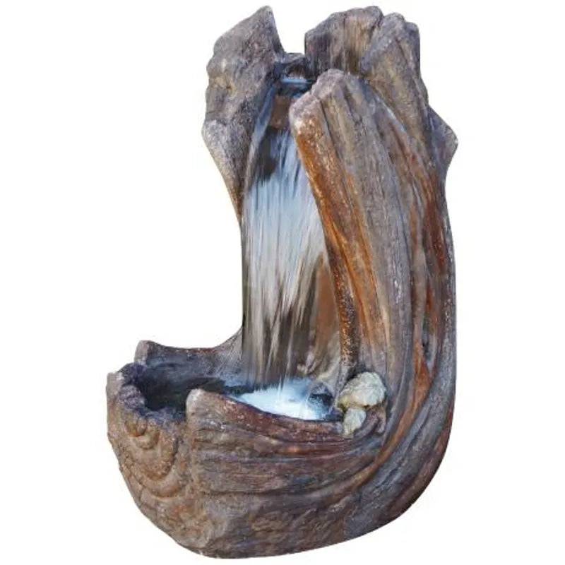 Curving Log Fountain with Light in Relic Design by Henri Studio ...