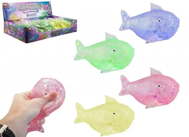 10cm Glitz Sydney Shark Super Squishy Toy Assorted Colours – Swallow ...
